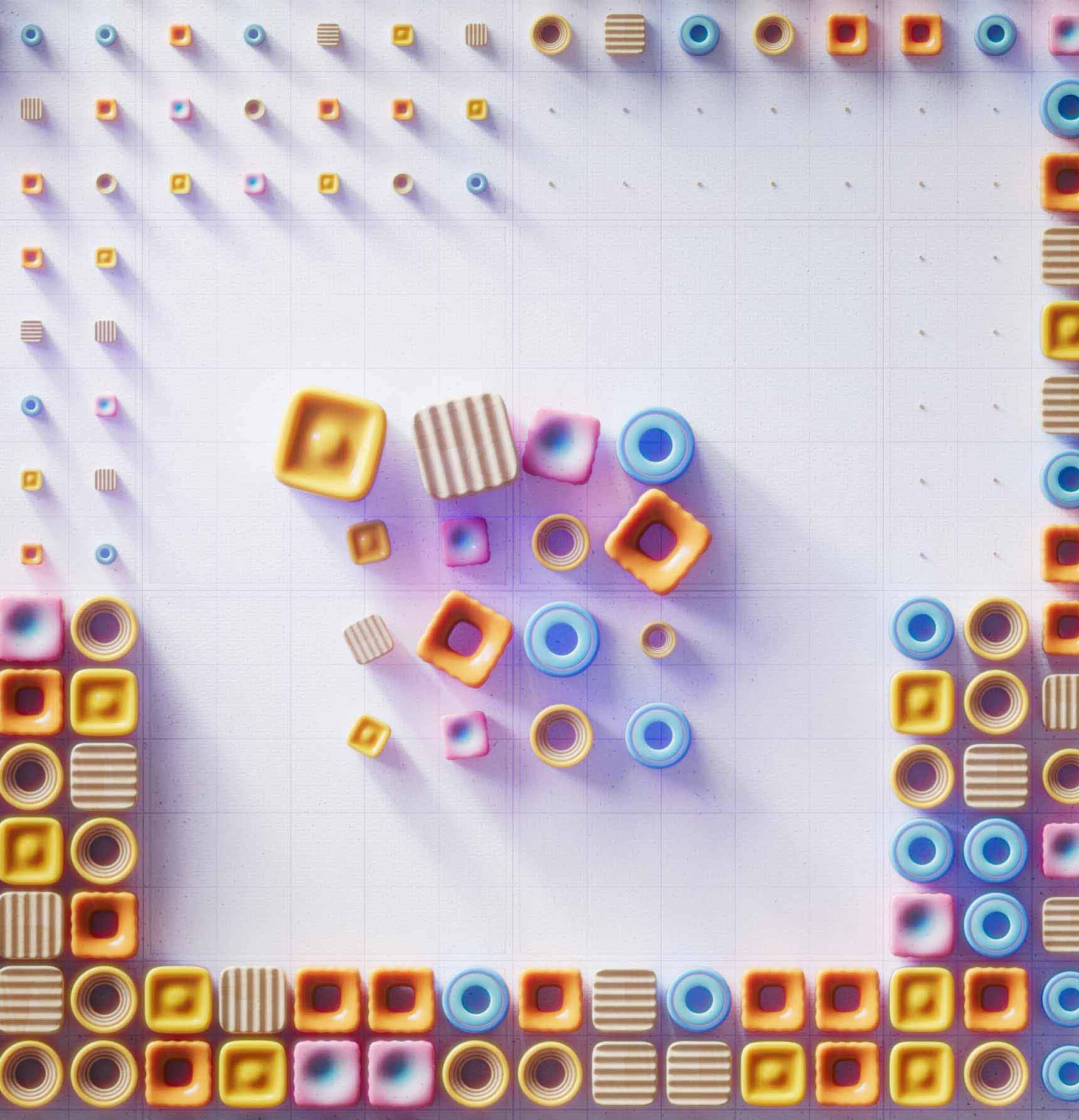 3D composition based on small shapes – TechGlove